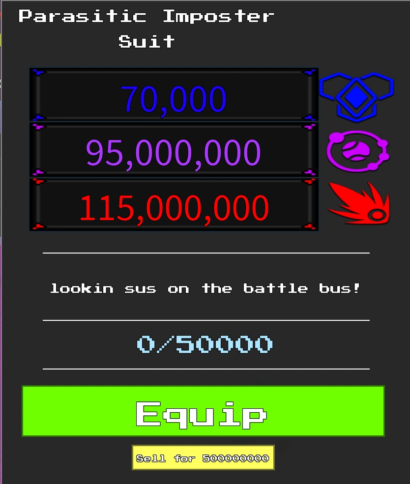 Parasitic imposter armor | Undertale Dungeons: Alive Official Wiki | Fandom