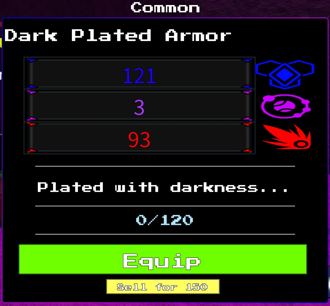 Dark Plated Armor | Undertale Dungeons: Alive Official Wiki | Fandom