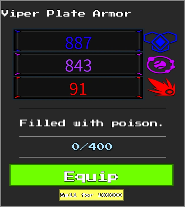 Viper Plate Armor | Undertale Dungeons: Alive Official Wiki | Fandom