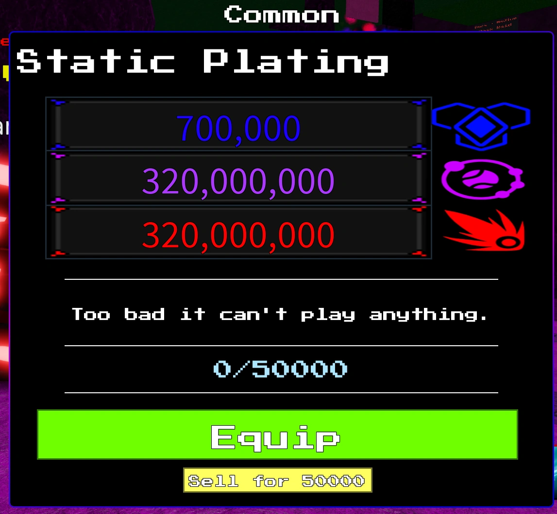 Static Plating | Undertale Dungeons: Alive Official Wiki | Fandom