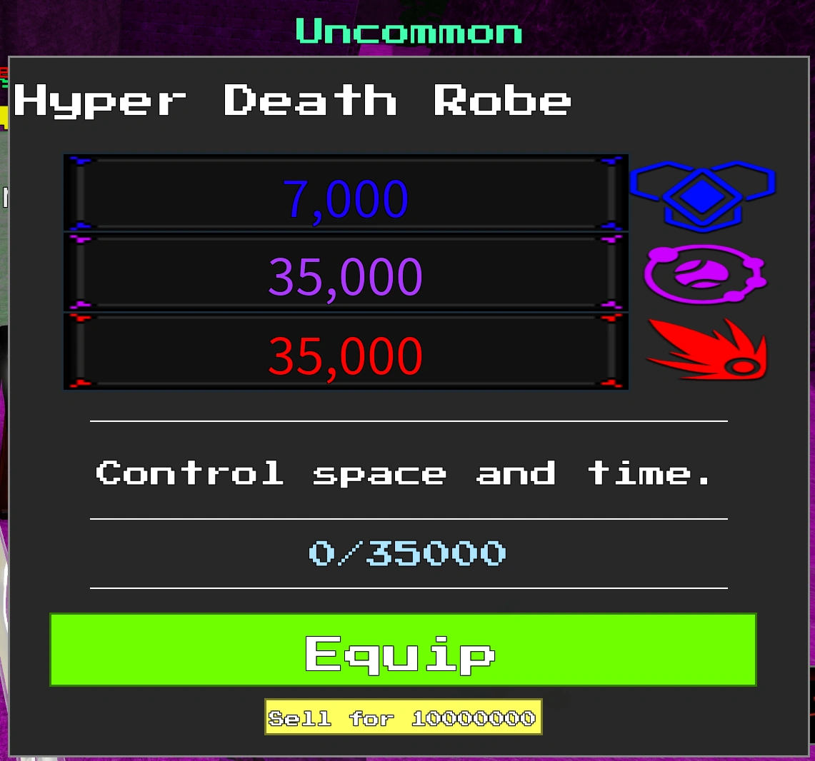 Hyper Death Robe | Undertale Dungeons: Alive Official Wiki | Fandom