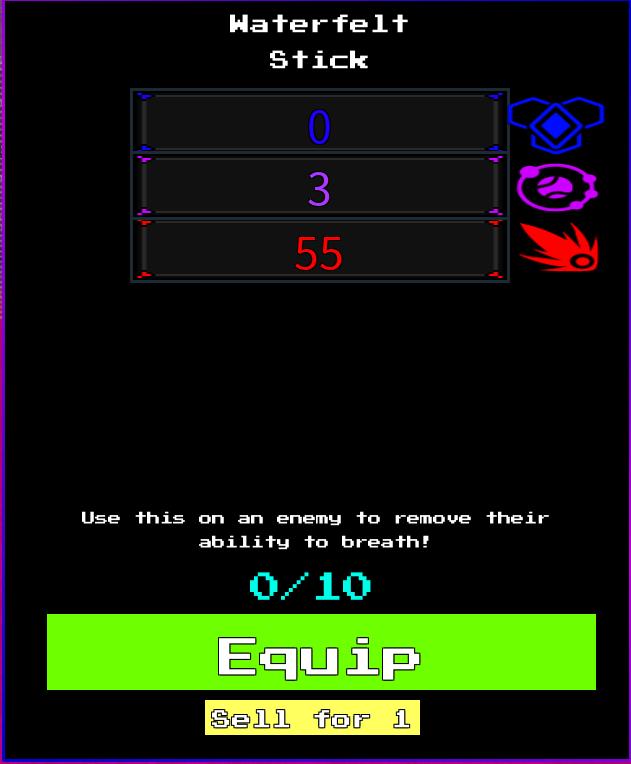 Waterfelt Stick | Undertale Dungeons: Alive Official Wiki | Fandom