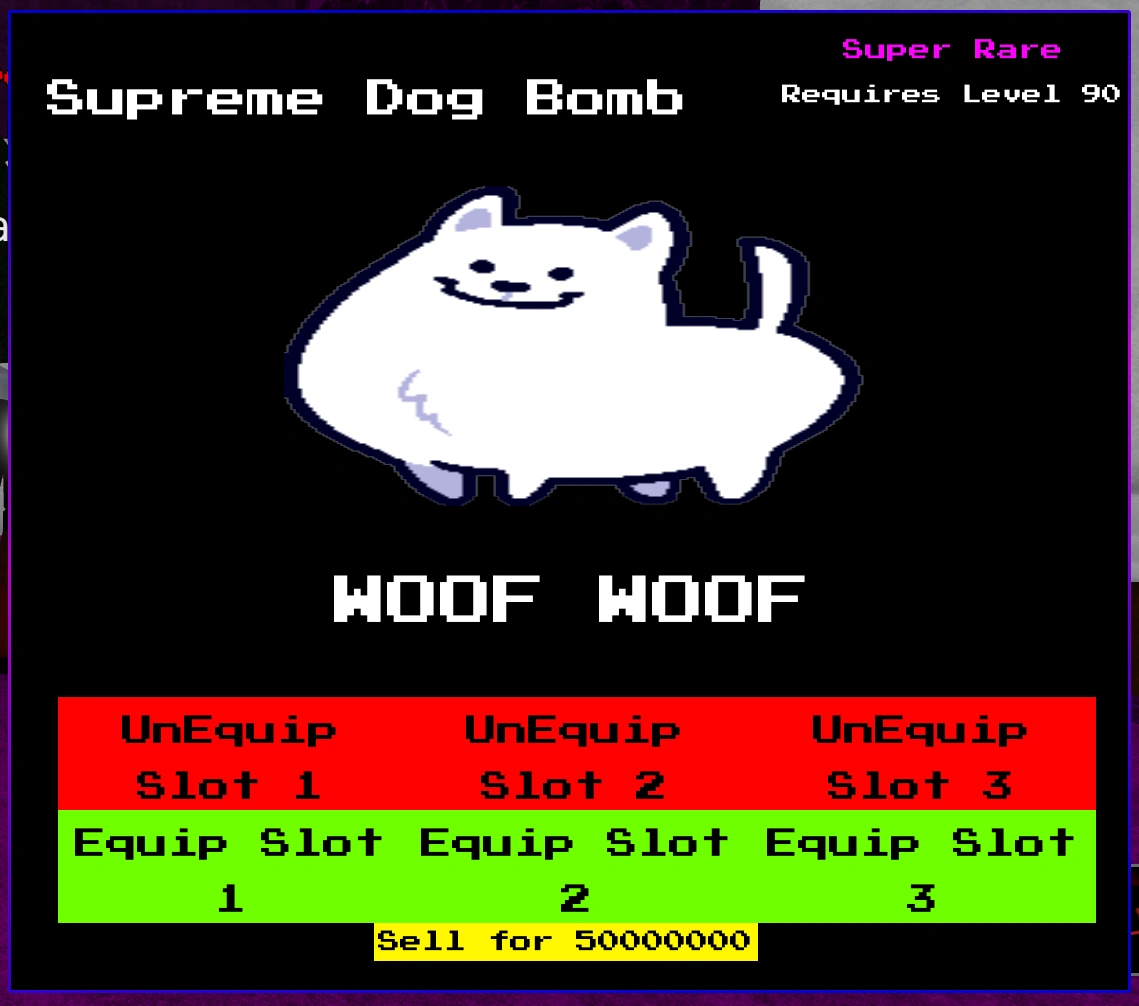 Supreme Dog Bomb | Undertale Dungeons: Alive Official Wiki | Fandom