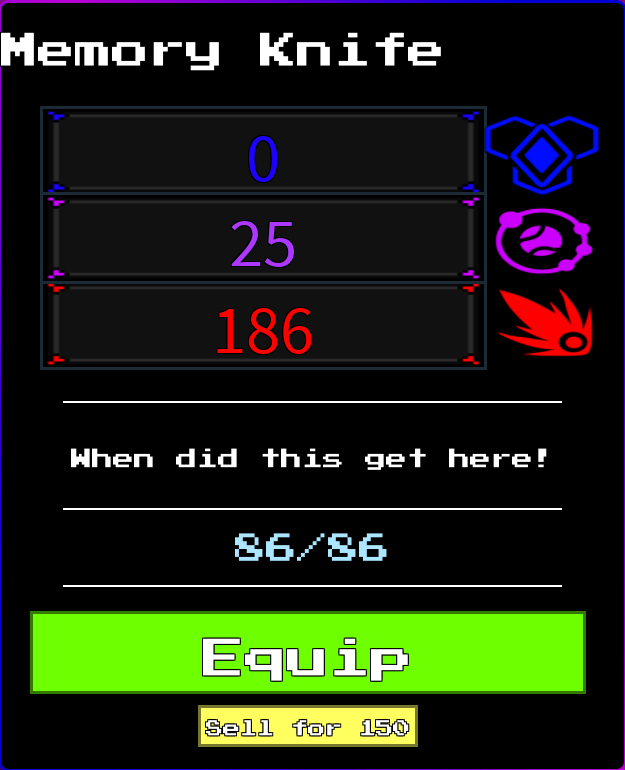 Memory Knife | Undertale Dungeons: Alive Official Wiki | Fandom