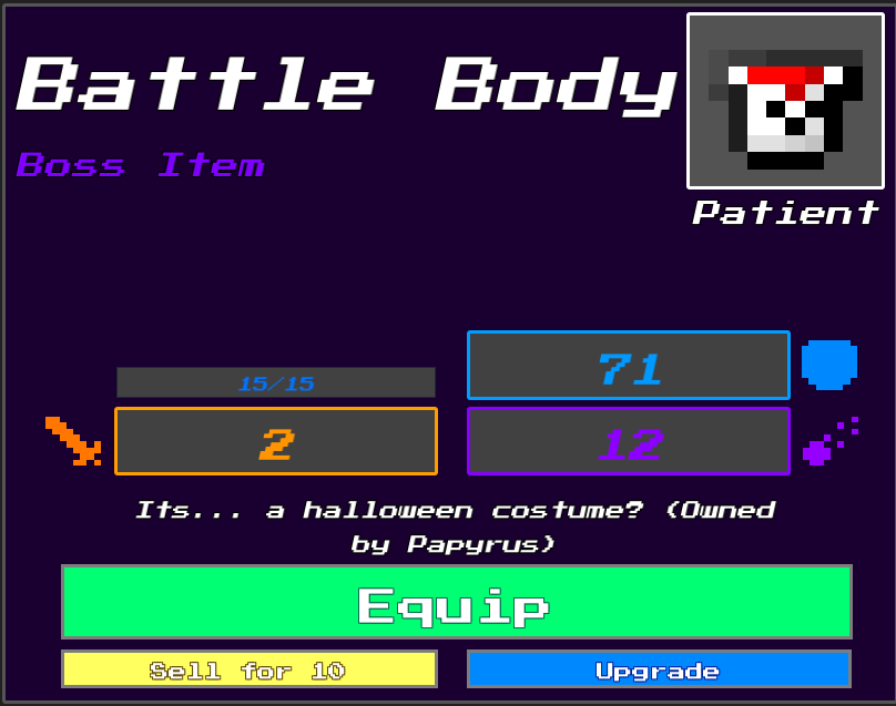 Battle Body | Undertale Dungeons Go Beyond Wiki | Fandom