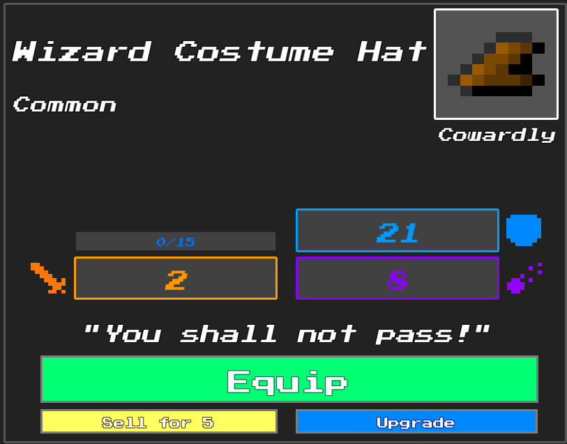 Wizard Costume Hat | Undertale Dungeons Go Beyond Wiki | Fandom