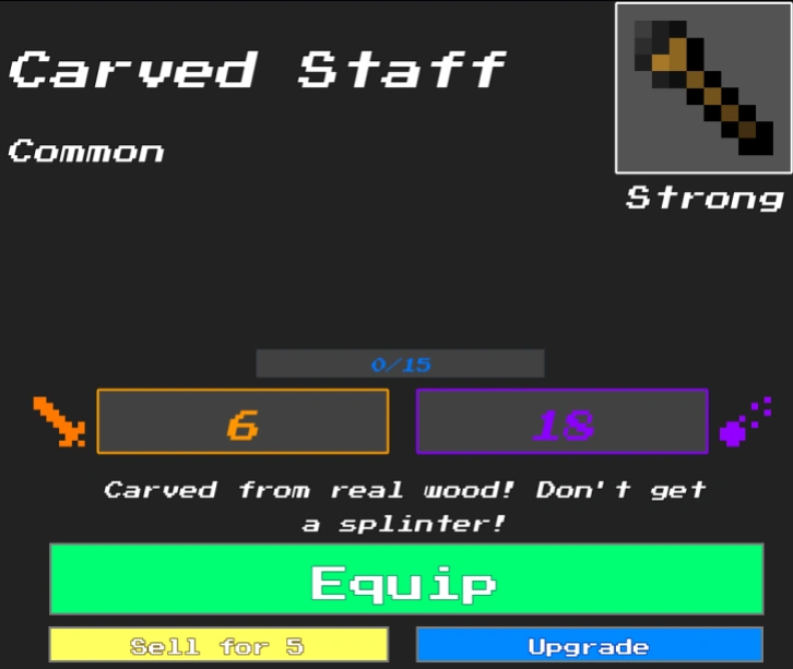 Carved Staff | Undertale Dungeons Go Beyond Wiki | Fandom