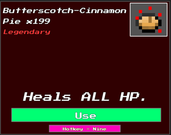 Butterscotch-Cinnamon Pie | Undertale Dungeons Go Beyond Wiki | Fandom