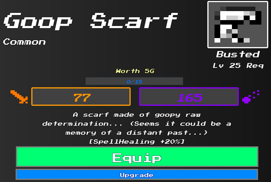 Goop scarf | Undertale Dungeons Go Beyond Wiki | Fandom