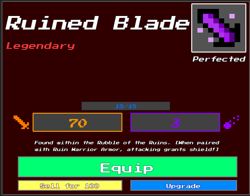 Ruined Blade | Undertale Dungeons Go Beyond Wiki | Fandom