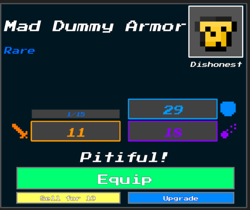 Mad Dummy Armor | Undertale Dungeons Go Beyond Wiki | Fandom