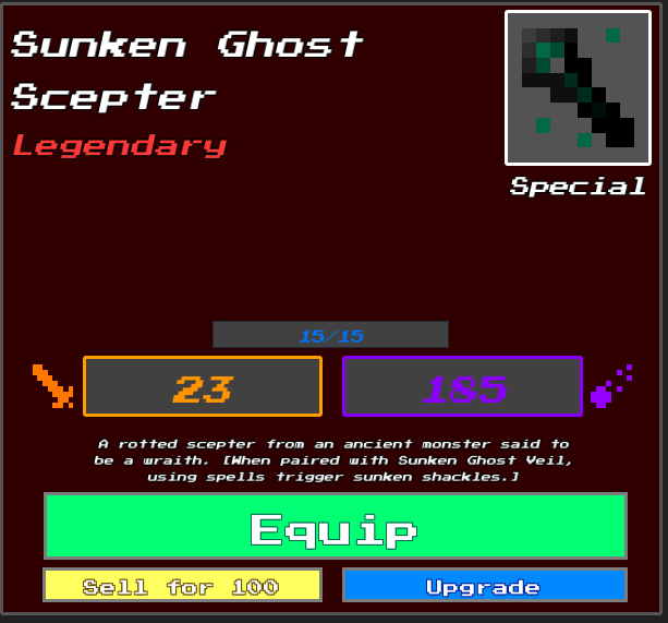 Sunken Ghost Scepter | Undertale Dungeons Go Beyond Wiki | Fandom