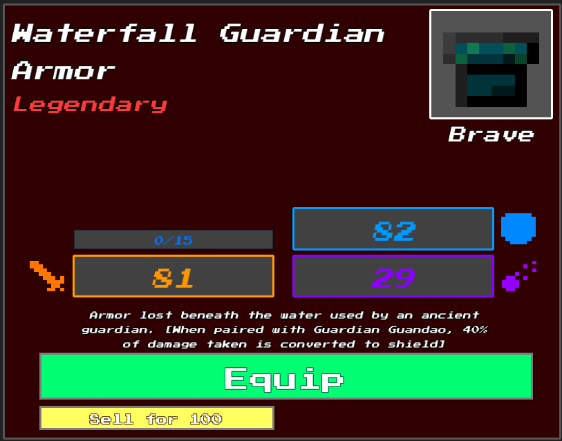 Waterfall Guardian Armor | Undertale Dungeons Go Beyond Wiki | Fandom