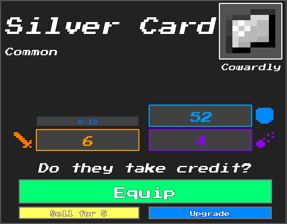 Silver Card | Undertale Dungeons Go Beyond Wiki | Fandom