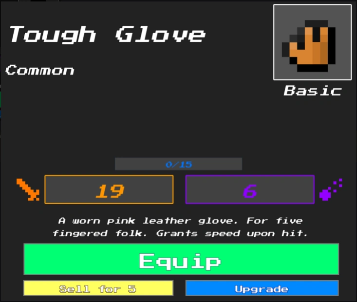 Tough Glove | Undertale Dungeons Go Beyond Wiki | Fandom