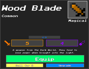 Wood Blade | Undertale Dungeons Go Beyond Wiki | Fandom