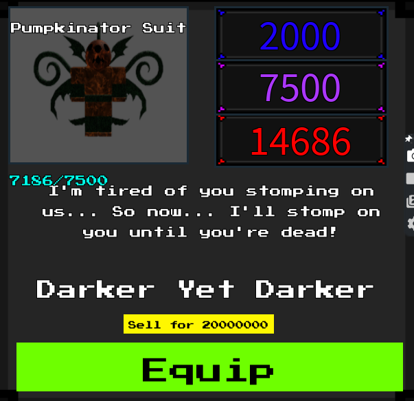 Pumpkinator Armor | UT Dungeons Wiki | Fandom