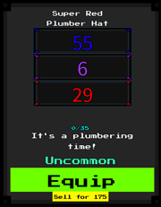 Super Red Plumber Hat | Undertale Dungeons Wiki | Fandom