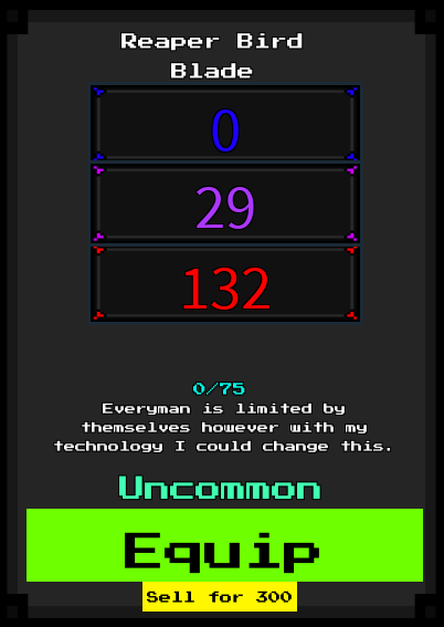 Reaper Bird Blade | Undertale Dungeons Wiki | Fandom
