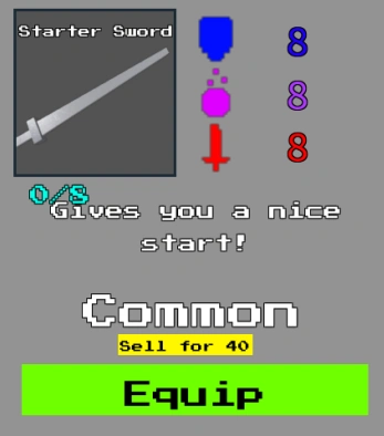 Starter Sword | Undertale Dungeons Wiki | Fandom