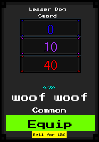 Lesser Dog Sword | Undertale Dungeons Wiki | Fandom
