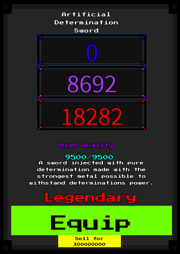 Artificial Determination Sword | Undertale Dungeons Wiki | Fandom