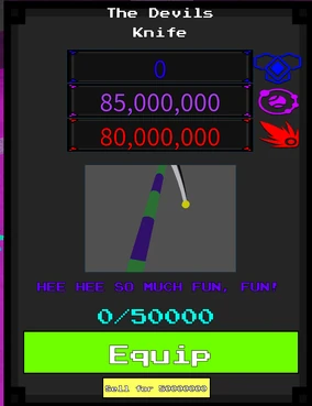 The Devils Knife | Undertale Dungeons Wiki | Fandom