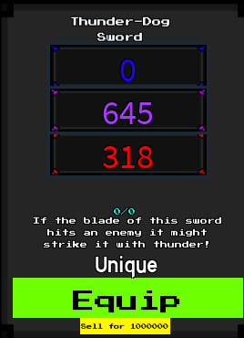 Thunder-Dog Sword | Undertale Dungeons Wiki | Fandom
