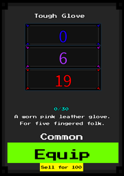 Tough Glove | Undertale Dungeons Wiki | Fandom