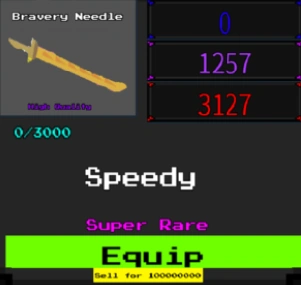 Bravery Needle | Undertale Dungeons Wiki | Fandom