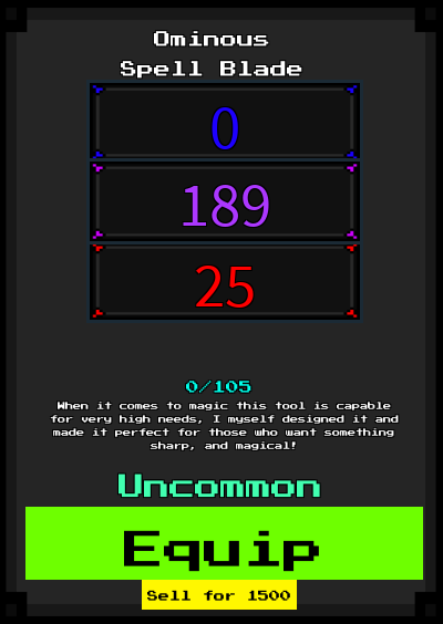 Ominous Spell Blade | Undertale Dungeons Wiki | Fandom