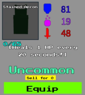 Stained Apron | Undertale Dungeons Wiki | Fandom