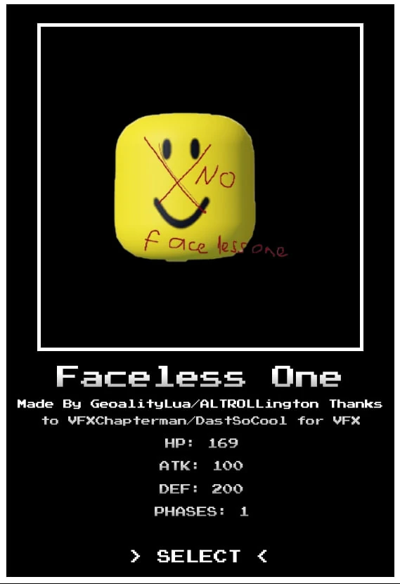 Faceless | Undertale Test Place Reborn Wiki | Fandom