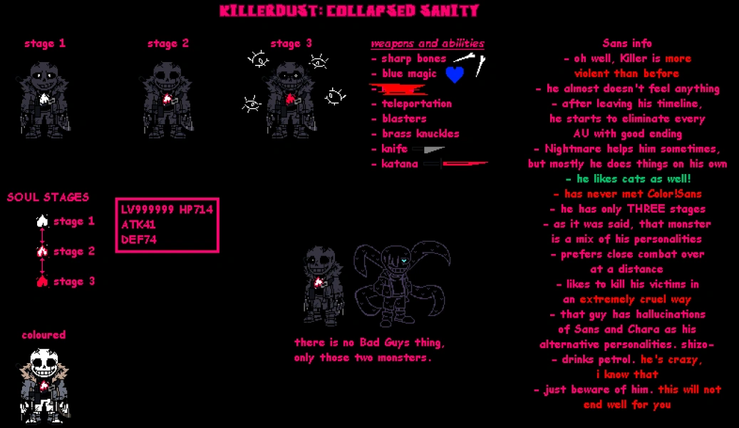 Killerdust Collapsed Sanity | Undertale AU Wiki | Fandom