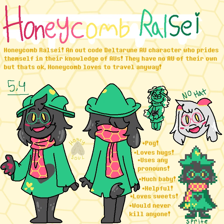 Honeycomb!Ralsei | Undertale OC Wiki | Fandom