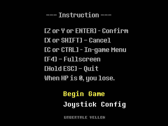 Main Menu 1 (Ruins) | Undertale Yellow Wiki | Fandom