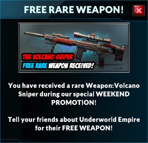 Volcano Sniper Giveaway | Underworld Empire Wiki | Fandom