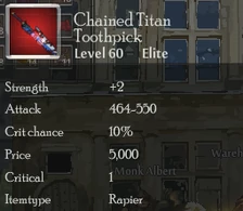 Chained Titan Toothpick | Esgrima 2 Wiki | Fandom