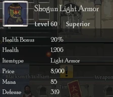 Shogun Light Armor | Esgrima 2 Wiki | Fandom