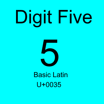 Digit Five | Unicode Characters Wiki | Fandom