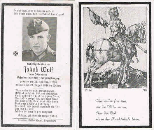 Jakob Wolf | Guerra Mundial 1914-1945 | Fandom