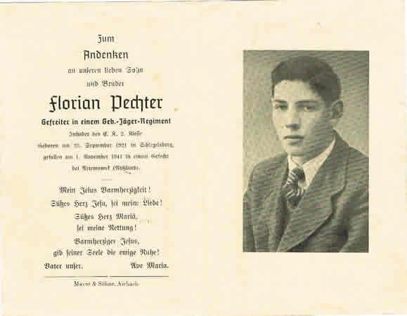 Florian Pechter | Guerra Mundial 1914-1945 | Fandom