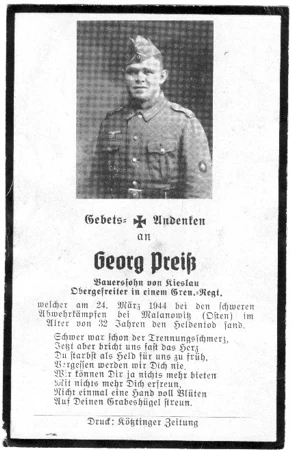 Georg Preiß | Guerra Mundial 1914-1945 | Fandom