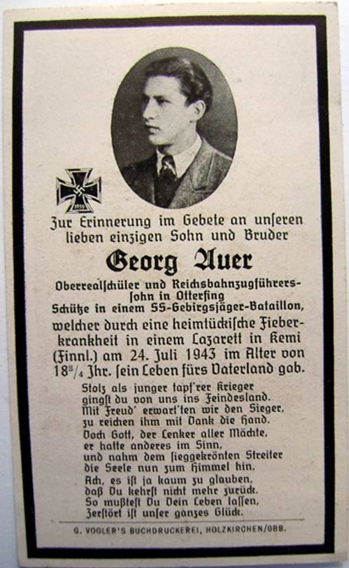 Georg Auer | Guerra Mundial 1914-1945 | Fandom