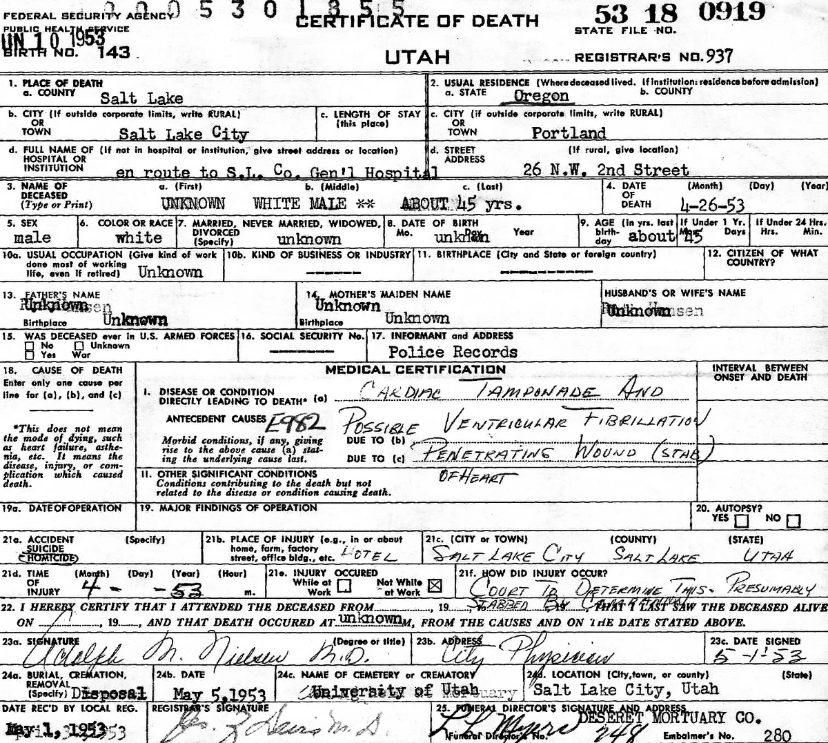 Johnny Thompson | Unidentified Wiki | Fandom