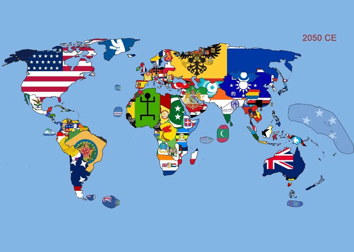 World in 2050(map) | United Earth The Movie.Guardians of the Universe ...