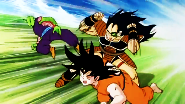 Goku, Piccolo, and Gohan vs. Raditz | Universal Dragon Ball Wiki | Fandom