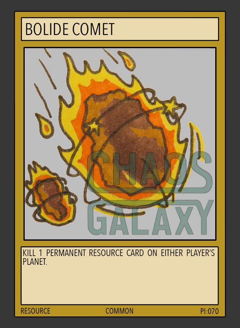 Bolide Comet | Chaos Galaxy TCG Wiki | Fandom