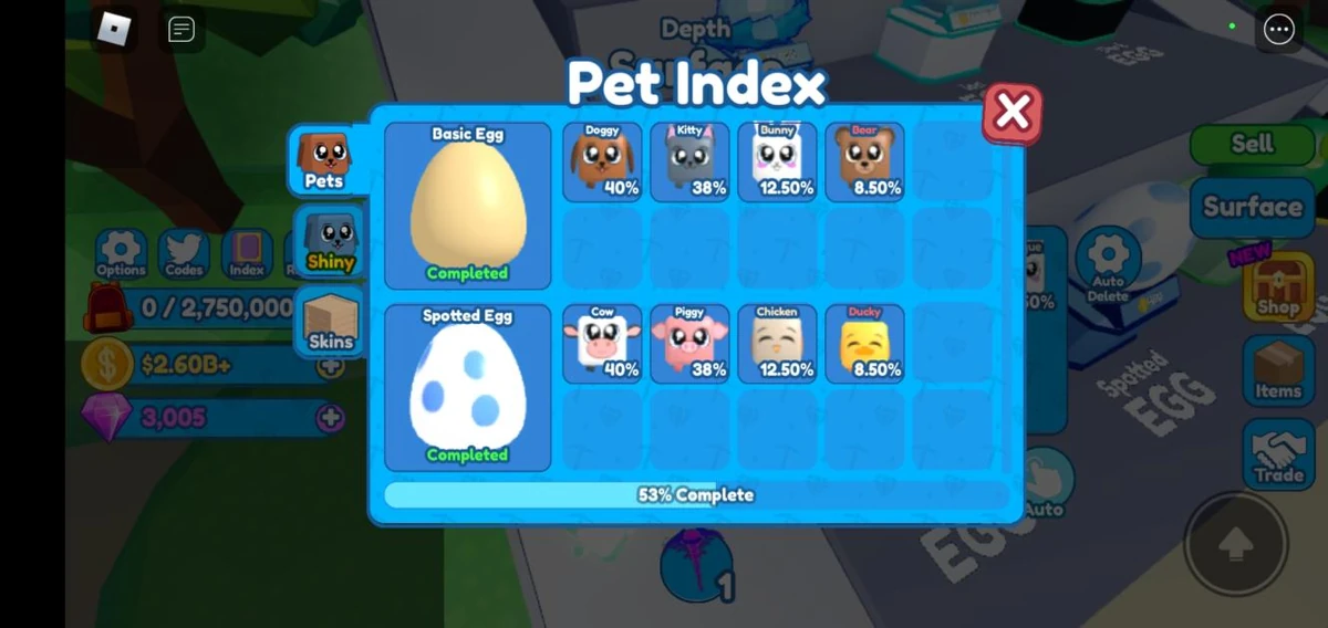 Pet index | Unofficial Mining Simulator 2 Wiki | Fandom