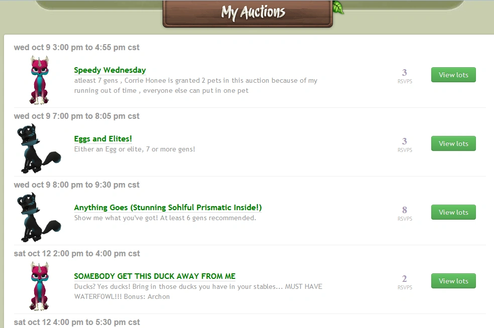 My Auctions | Unofficial Strangelings Game Wiki | Fandom